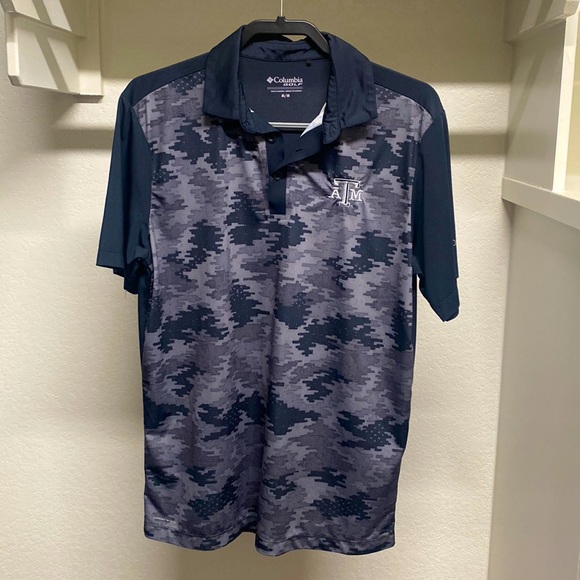 Columbia | Shirts | Rare Columbia Golf Texas Am Aggies Digital Camo ...